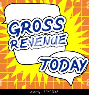 Inspiration showing sign Gross Revenue. Business showcase total value ...