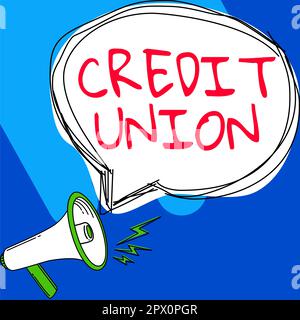 Text showing inspiration Credit Union. Business idea cooperative ...