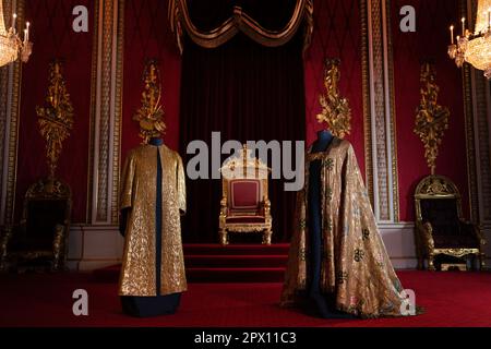 The Coronation Vestments, comprising of the Supertunica (left) and the ...