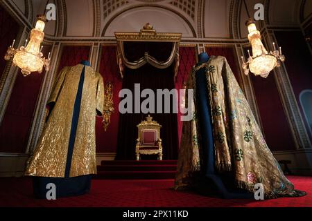 The Coronation Vestments, comprising of the Supertunica (left) and the ...