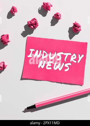 Word writing text Industry News. Business concept for Technical Market ...