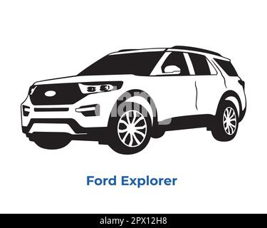 Vector silhouettes, icons of Ford brand cars Stock Vector Image & Art ...