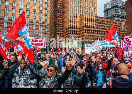 Amsterdam, Netherlands. 01st May, 2023. A woman is seen holding a big ...
