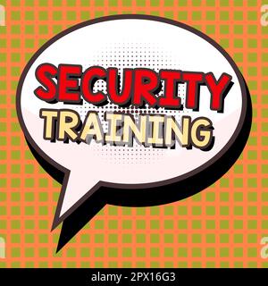 Text showing inspiration Security Training. Business concept providing ...