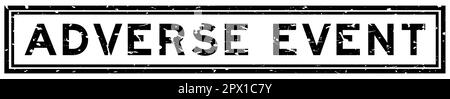 Grunge black adverse event word rubber seal stamp on white background ...