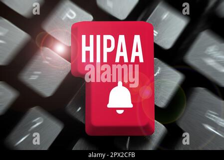 Handwriting text Hipaa. Concept meaning Acronym stands for Health ...