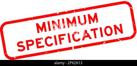 Grunge red minimum word square rubber seal stamp on white background ...