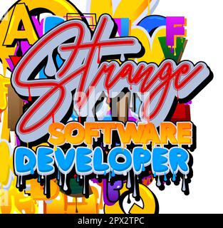 Strange Drawing. Graffiti tag. Abstract modern street art decoration ...