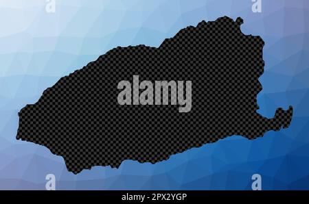 Map of Imbros. Low poly illustration of the island. Purple geometric ...