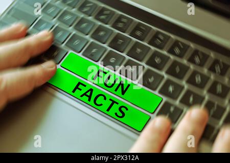 Handwriting text Fun Facts, Internet Concept short interesting trivia ...