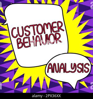 Hand writing sign Customer Behavior Analysis. Business concept buying ...