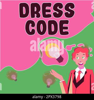 Text showing inspiration Dress Code. Business overview an accepted way ...