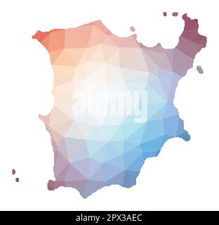 Ko Samui map design. Shape of the island with beautiful geometric waves ...