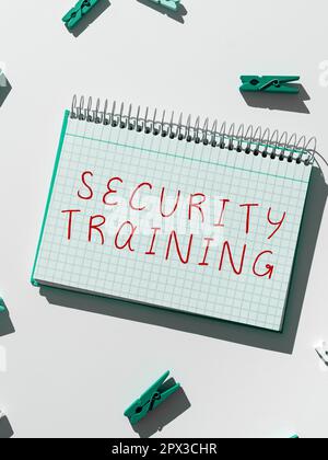 Sign displaying Security Training, Business idea providing security ...