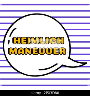 Conceptual display Heimlich Maneuver. Word for application of upward ...