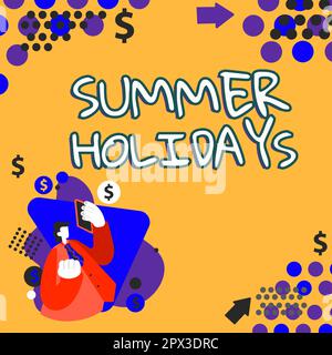 Text caption presenting Summer Holidays. Business approach Vacation ...