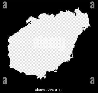 Hainan map. Blank vector map of the island. Borders of Hainan for your ...