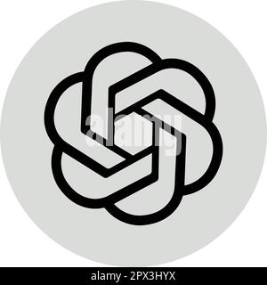 Open AI logotype, Chatgpt logo, AI chatbot, Chat GPT app. AI Artificial ...