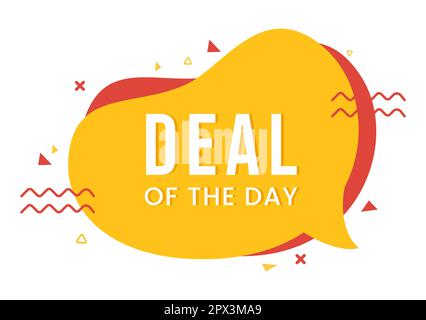 Daily Deals of The Day with Decorative Lettering Text Style for Poster ...