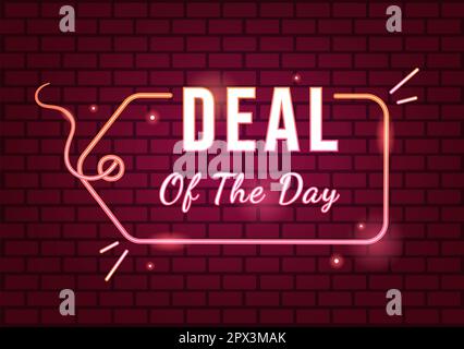 Daily Deals of The Day with Decorative Lettering Text Style for Poster ...
