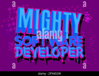 Software developer programming code. Abstract computer script code ...