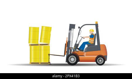 Dangers of working with a forklift. Improper storage of transported ...