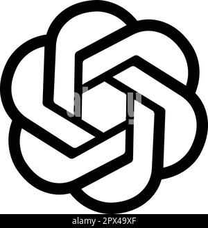 Chatgpt logo, Open AI logotype, AI chatbot, Chat GPT app. AI Artificial ...