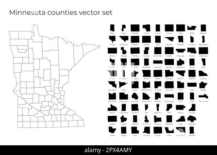 Minnesota map. Borders of Minnesota for your infographic. Vector US ...