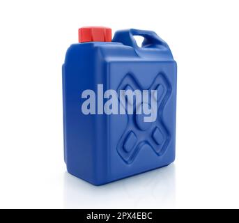 blank packaging blue plastic gallon isolated on white background. 3D ...