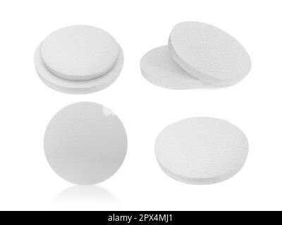 Polystyrene or styrofoam padding for product packaging. Detail of ...
