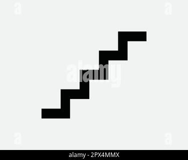 Escalator Icon. Stairs Staircase Step Up Down Walkway Elevator Label ...