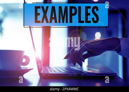 Conceptual caption Examples, Word Written on photo Sample Model to ...