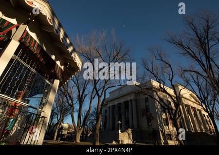 Prescott, Arizona, USA - January 9, 2022: Sunset light shines on ...