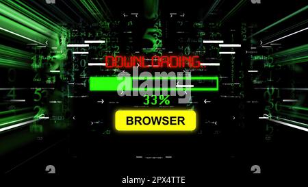 Browser download progress bar on the screen Stock Photo - Alamy