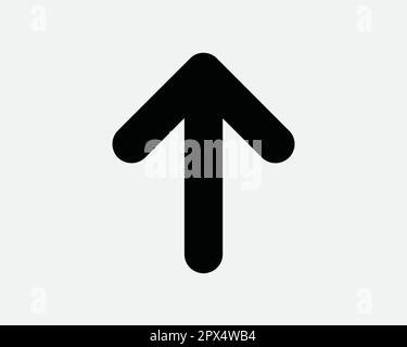 Up Arrow Symbol. Straight Ahead Enter Entrance Upward Above North Point ...