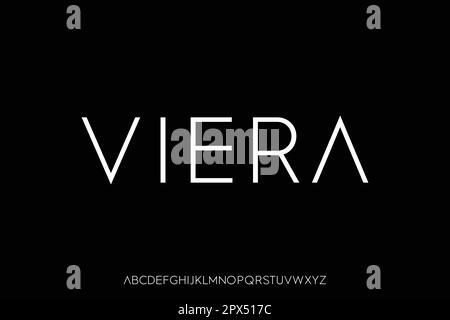 Elegant and luxury minimal sans serif font vector Stock Vector Image & Art - Alamy