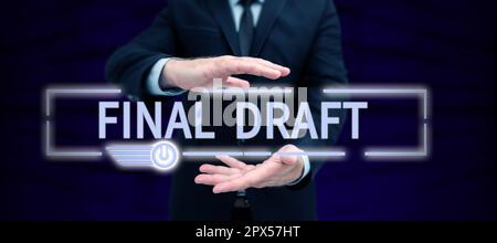 Conceptual display Final Draft, Word for final version of something ...