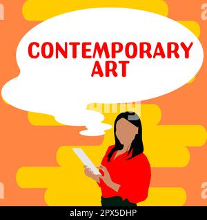 Writing displaying text Contemporary Art. Business concept made today ...