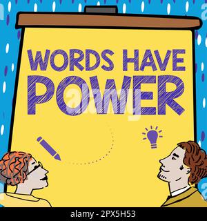 Writing displaying text Words Have Power. Internet Concept Energy ...