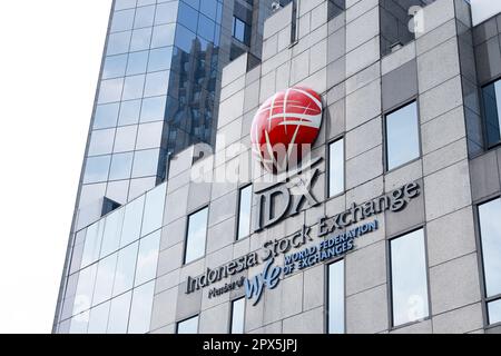 Indonesia Stock Exchange Building (Gedung Bursa Efek Indonesia) close ...
