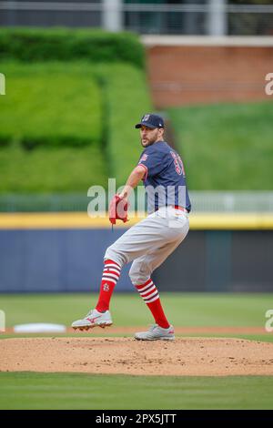 Durham, NC: Durham Bulls starting pitcher Paul Gervase (43) delivers a ...