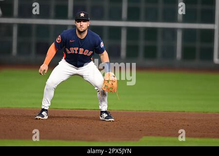 Houston Astros third baseman Alex Bregman in action against the Seattle ...