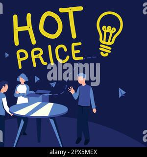 Inspiration showing sign Hot Price. Business idea Buyer or seller can ...