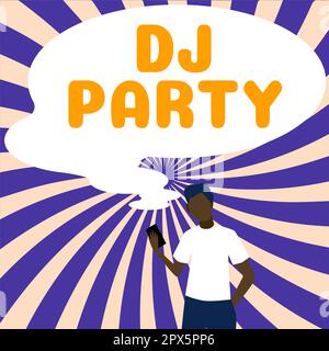 Writing displaying text Dj Party. Business overview person who ...
