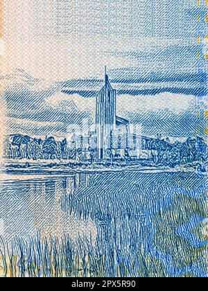 Geilo cultural church from Norwegian money Stock Photo - Alamy