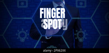 Handwriting text Finger Spot, Word for Small fluid-filled blisters ...