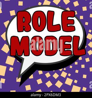Conceptual display Role Model. Concept meaning a person looked to by ...