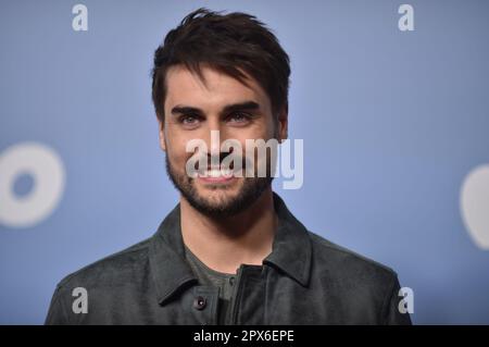 Stephen Manas arrives at "Ted Lasso" Day on Monday, May 1, 2023, at ...