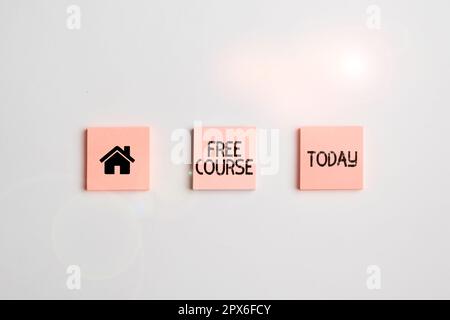 Writing displaying text Free Course. Business idea series of lessons or ...