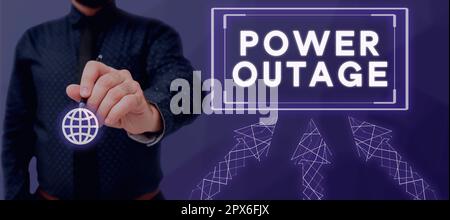 Conceptual display Power Outage. Business concept The ability to ...